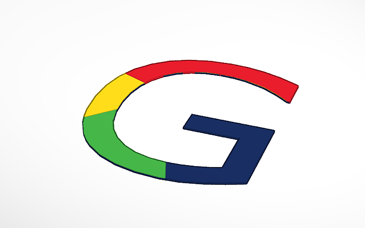 3D design Google G symbol - Tinkercad