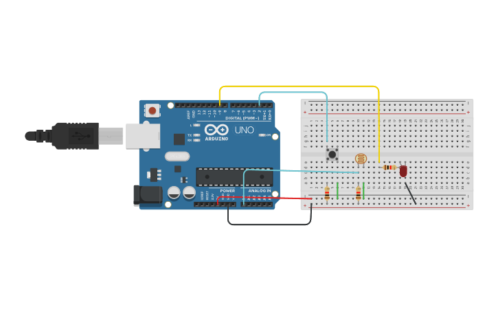 Circuit design 11c_Photoresistor_while loop iteration - Tinkercad