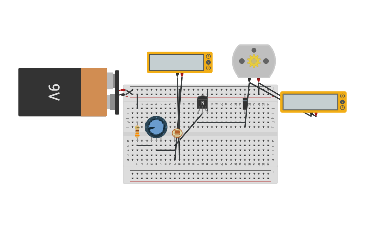 Circuit Design Fotoresistencia Tinkercad