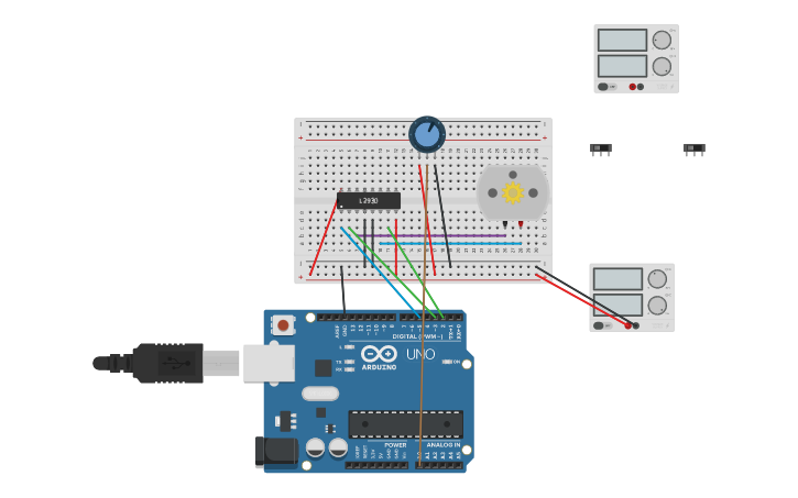 Circuit design Motore arduino | Tinkercad