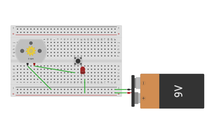 Circuit design Part 3: Motor + Switch - Tinkercad