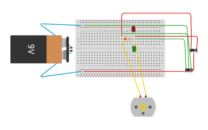 Circuit design Circuito giro invertido | Tinkercad