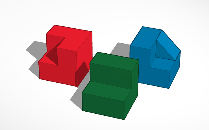 3D design 3 objetos 3d - Tinkercad