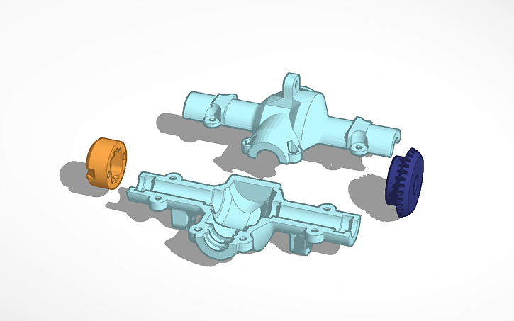 3D design My copy of gears and rear axle - Tinkercad