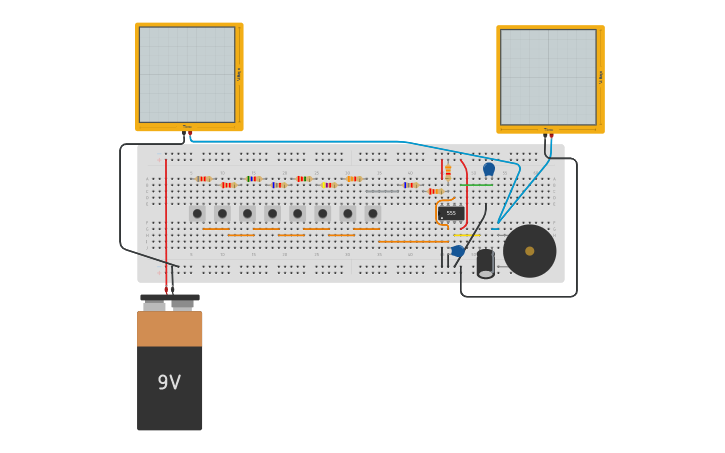 Circuit design Simple 555 piano - Tinkercad