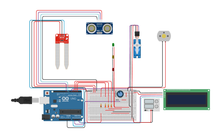 Circuit design PROYECTO RIEGO AUTOMATICO - Tinkercad