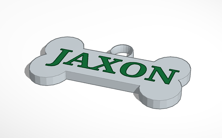 3D design Dog Tag - Tinkercad