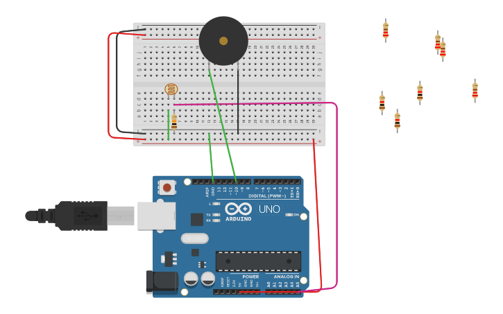 Circuit Design Buzzer Tinkercad