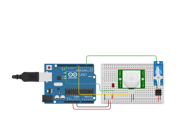Circuit design circuito servomotor - Tinkercad Circuit design circuito servomotor - Tinkercad