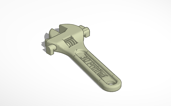 3D design monkey spanner - Tinkercad