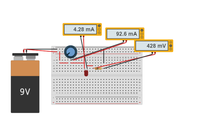 Circuit design Experimento 2 | Tinkercad