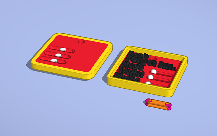 3D design Slidable To Do List Prints in Place - Tinkercad