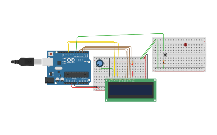 Circuit design LCD Challenge - Tinkercad