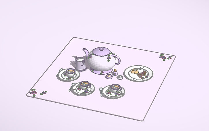 3d Design Copy Of Tea Cups ♡ Tinkercad