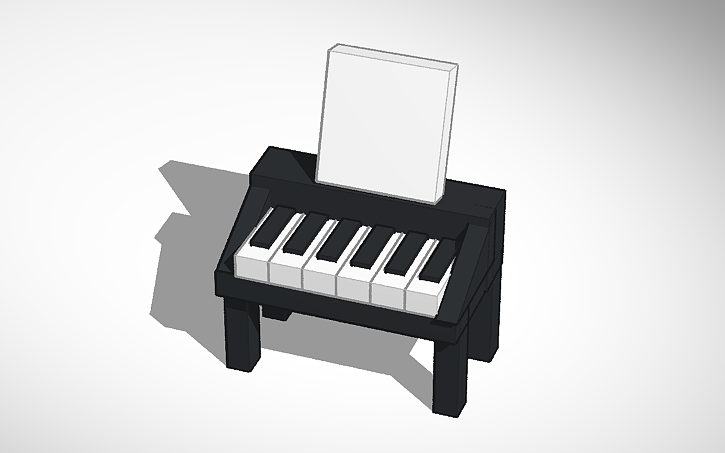 3D design piano - Tinkercad