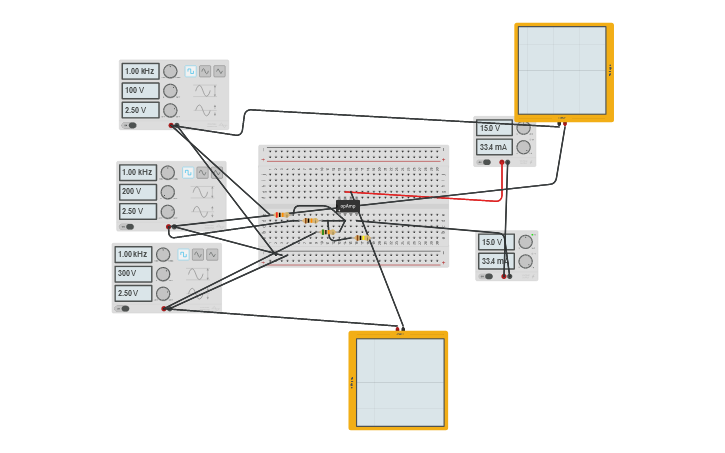 Circuit design simulador inversor - Tinkercad
