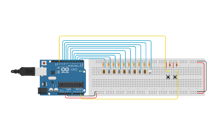 Circuit design Evaluacion II_ Danny Carrillo_ 4to Computación B | Tinkercad