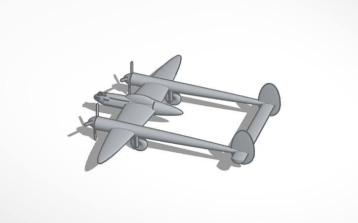3D design P38 Lightning | Tinkercad