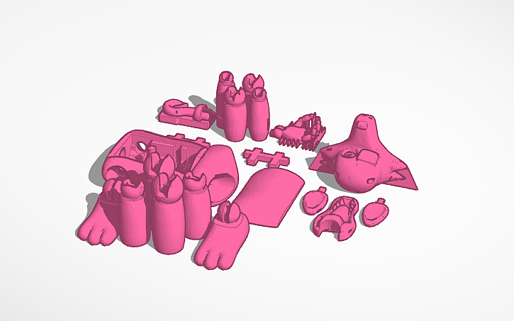 3D design FNAF | Foxy | Ball joint figure - Tinkercad