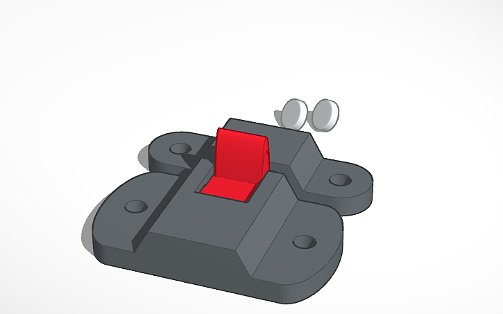 3D design Simple Latch, Magnets Optional - Tinkercad