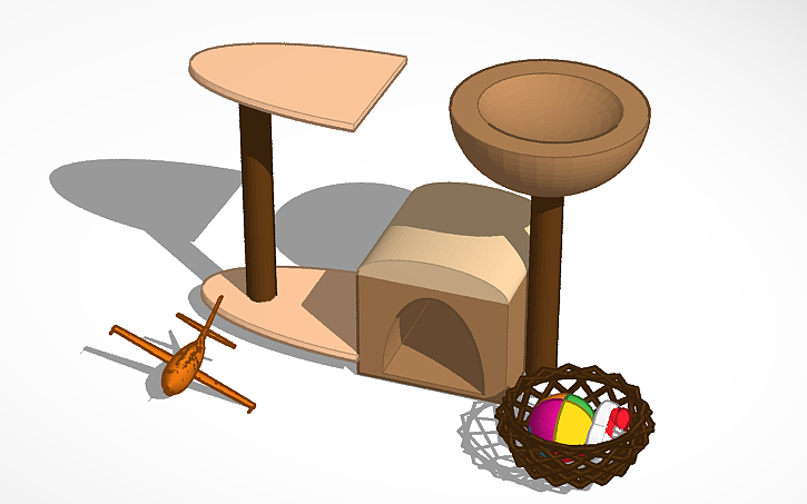 3D design Cat Tower - Tinkercad