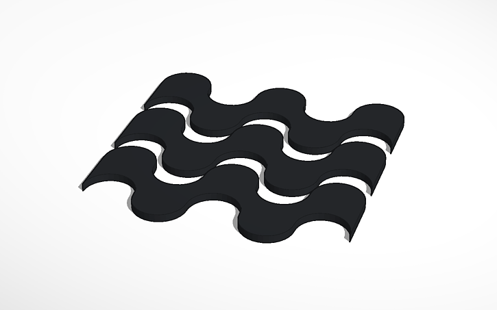 3D design High Contrast Waves - Tinkercad