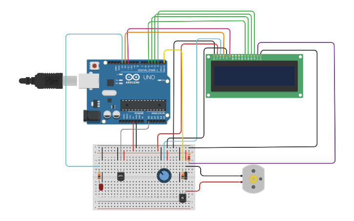 Circuit design Automatic Room Temperature Control System 2 - Tinkercad