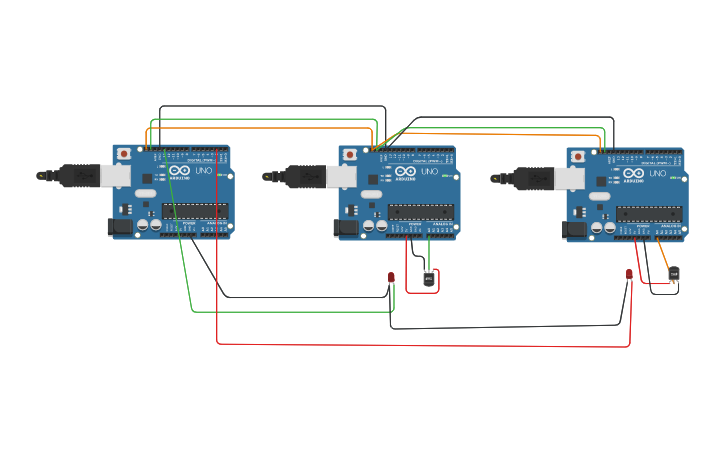 Circuit design I2C Sensore di temperatura | Tinkercad