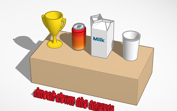 3d Design Knock Down The Targets Sim Lab Game Tinkercad