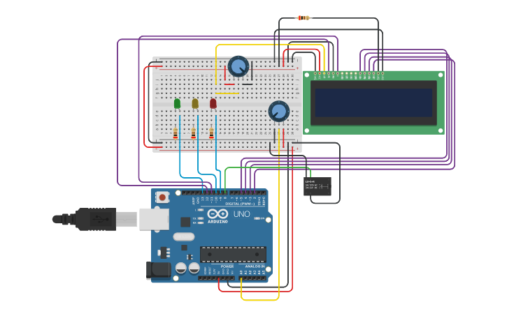 Circuit design Conversione analogica digitale - Tinkercad