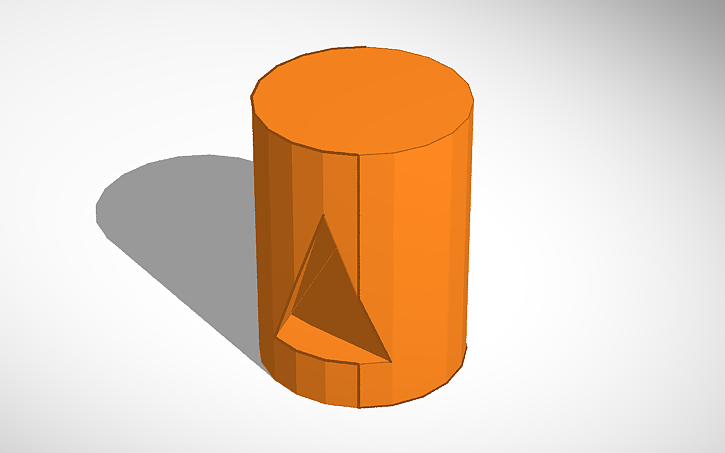 3D design cilindro truncado - Tinkercad