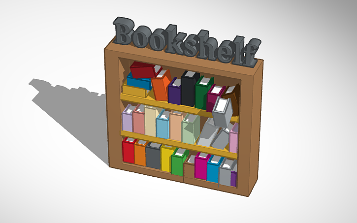 3D design Bookshelf - Tinkercad