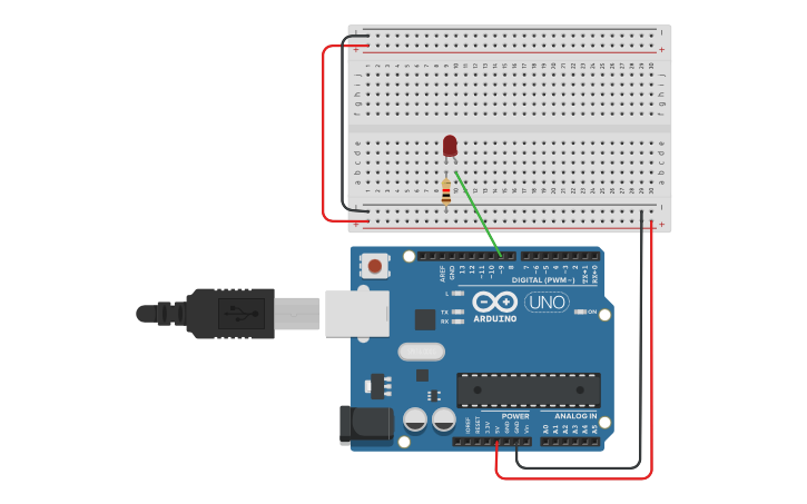 Circuit design PRACTICA 1 CON ARDUINO - Tinkercad