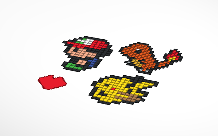 3D design pixil art | Tinkercad