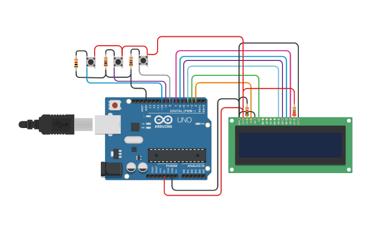 Circuit design Digital Watch | Tinkercad
