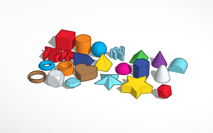 3d Design All Basic Shapes Tinkercad