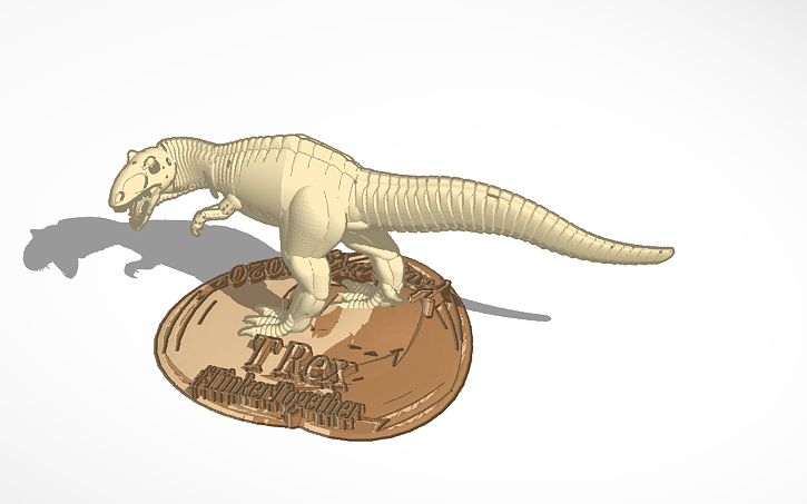 3D design T-Rex - Tinkercad