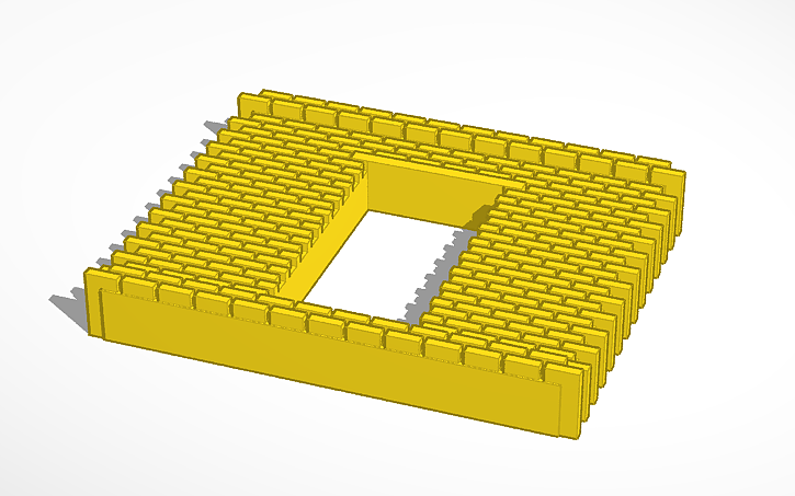 3D design Brick wall with door opening | Tinkercad