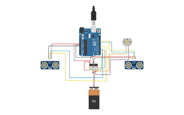 Circuit design Forward-Reverse - Tinkercad
