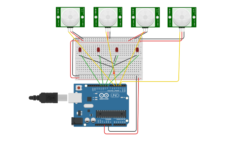 Circuit design DEV PARIKH_Smart Street Light | Tinkercad