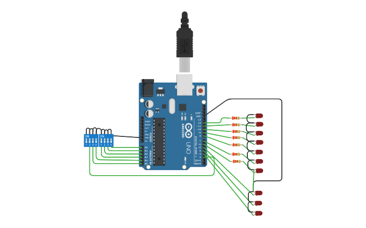 Circuit design Decodificador Hamming | Tinkercad