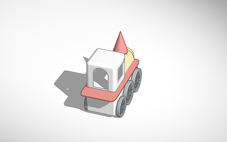 3D design toy train - Tinkercad