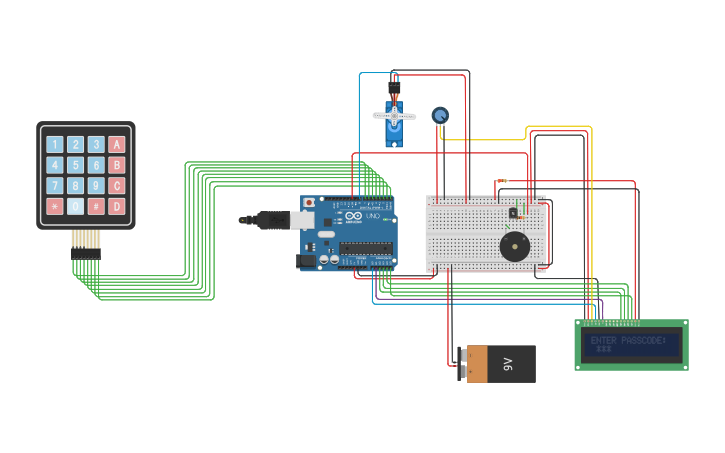 Circuit Design Password Based Door Lock System Final Project Old Tinkercad