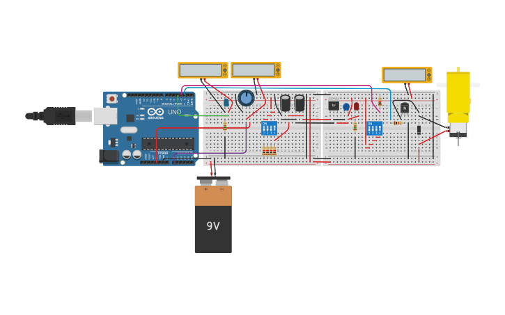Circuit design yousef project - Tinkercad