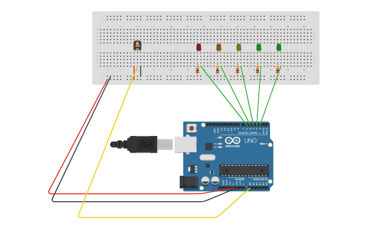 Circuit design Temperature Sensor Latest | Tinkercad