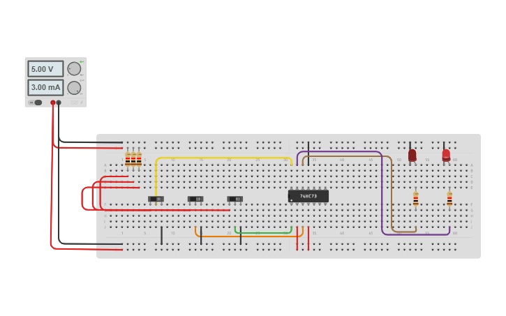 Circuit Design Rangkaian 2 Tinkercad