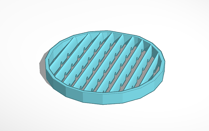 3D design Soap Dish Insert 2 - Tinkercad