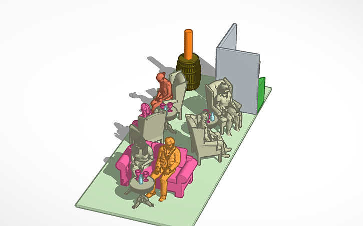 3D design HO Shorty Observation Interior - Tinkercad
