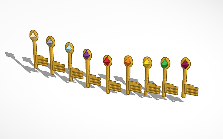 3D design Jeweled keys | Tinkercad
