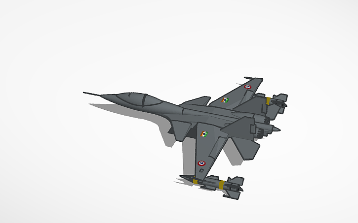 3D design amazing fighter jet - Tinkercad